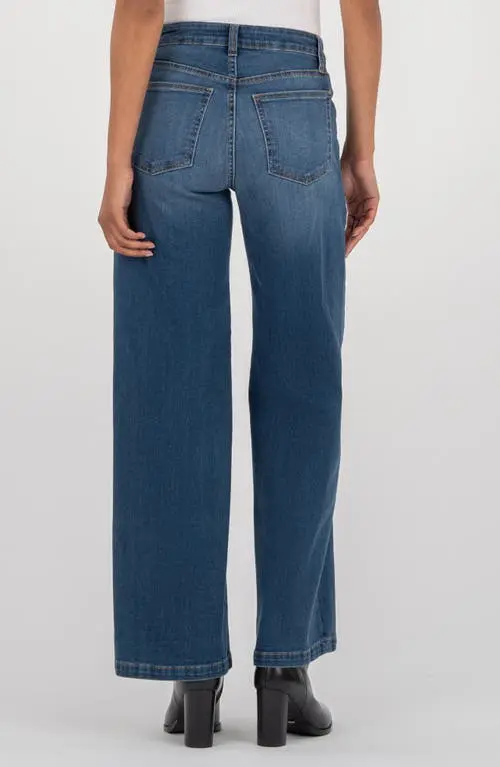 Kut From The Kloth Seamed Mid-rise Wide-leg Jeans