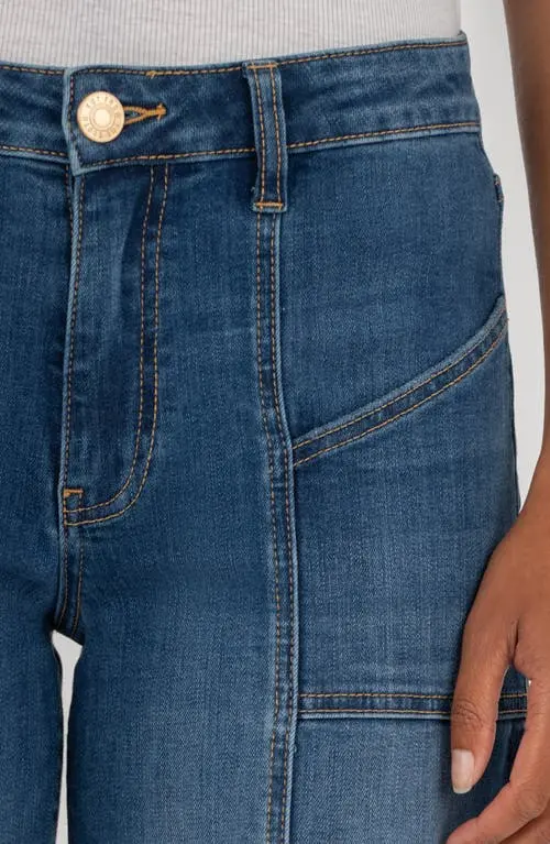 Kut From The Kloth Seamed Mid-rise Wide-leg Jeans