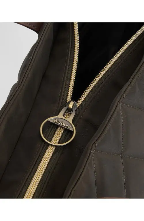 Barbour Quilted Nylon Tote - Olive