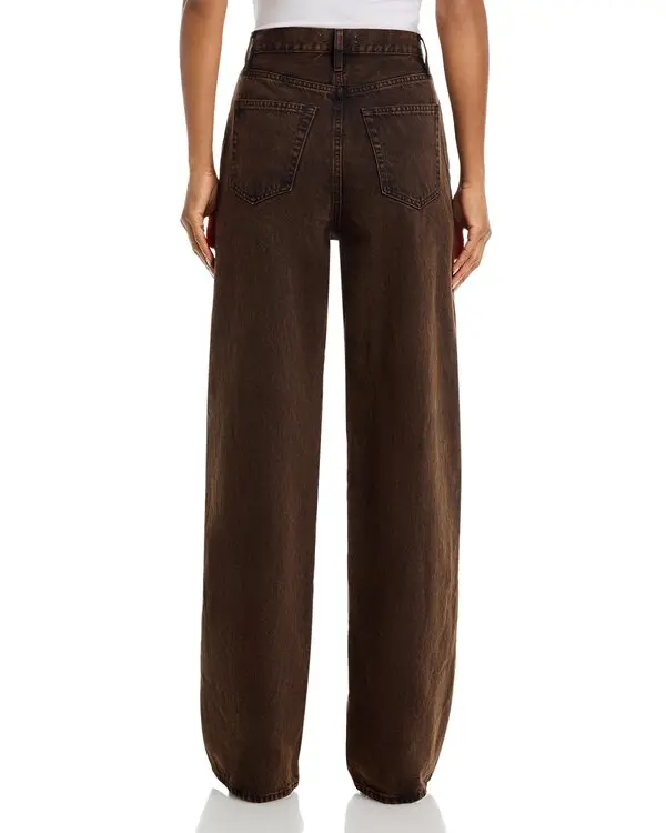 FRAME The Collegiate High-rise Wide-leg Jeans - Night Moth