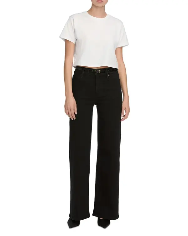 FRAME Pixie Le Slim High-rise Palazzo Jeans