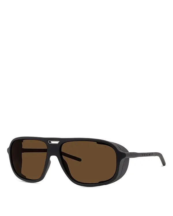 Vuarnet Ice 02 Pilot 61mm Sunglasses - Black/brown