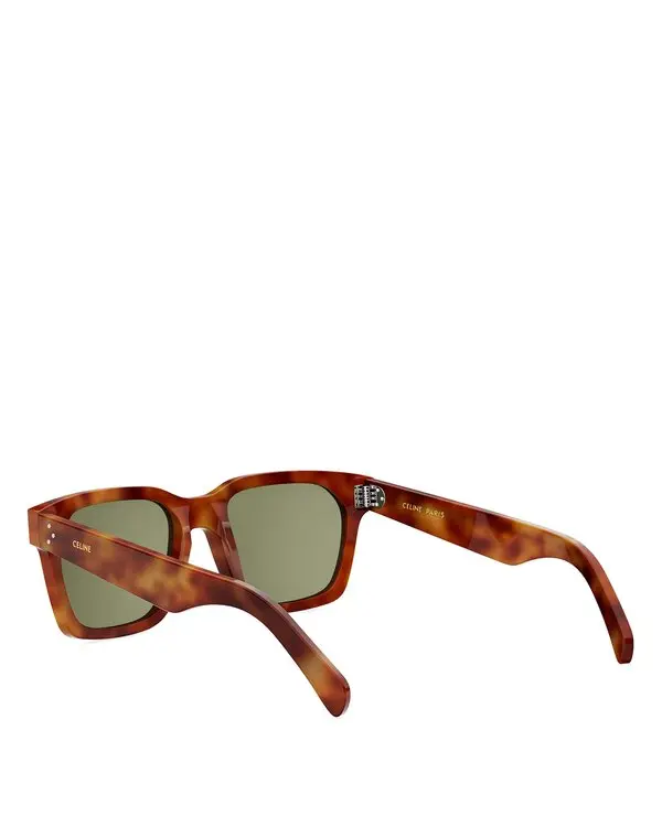Celine 3 Dots Geometric Sunglasses, 54.4mm - Blonde Havana/solid Green