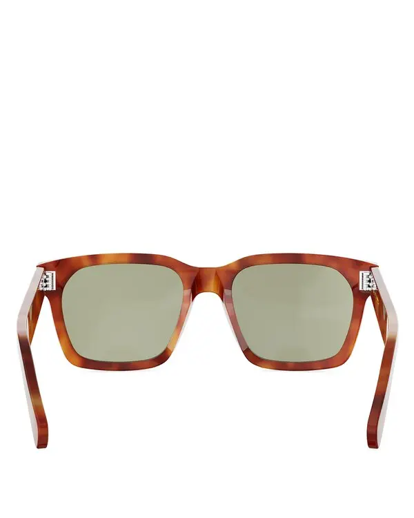 Celine 3 Dots Geometric Sunglasses, 54.4mm - Blonde Havana/solid Green