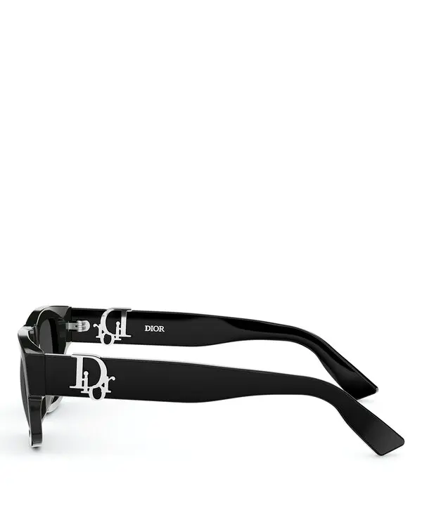 Dior Oblique S3i Rectangle Sunglasses - Black/smoke