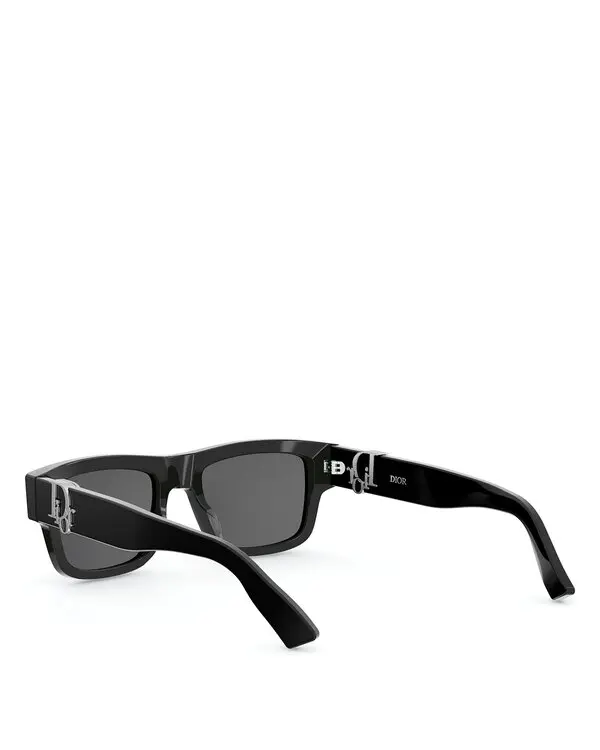 Dior Oblique S3i Rectangle Sunglasses - Black/smoke
