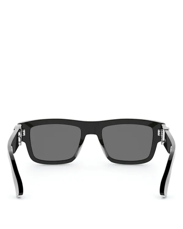 Dior Oblique S3i Rectangle Sunglasses - Black/smoke