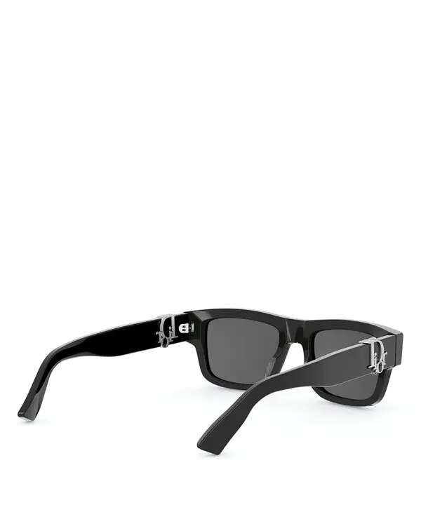Dior Oblique S3i Rectangle Sunglasses - Black/smoke