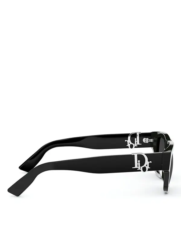 Dior Oblique S3i Rectangle Sunglasses - Black/smoke