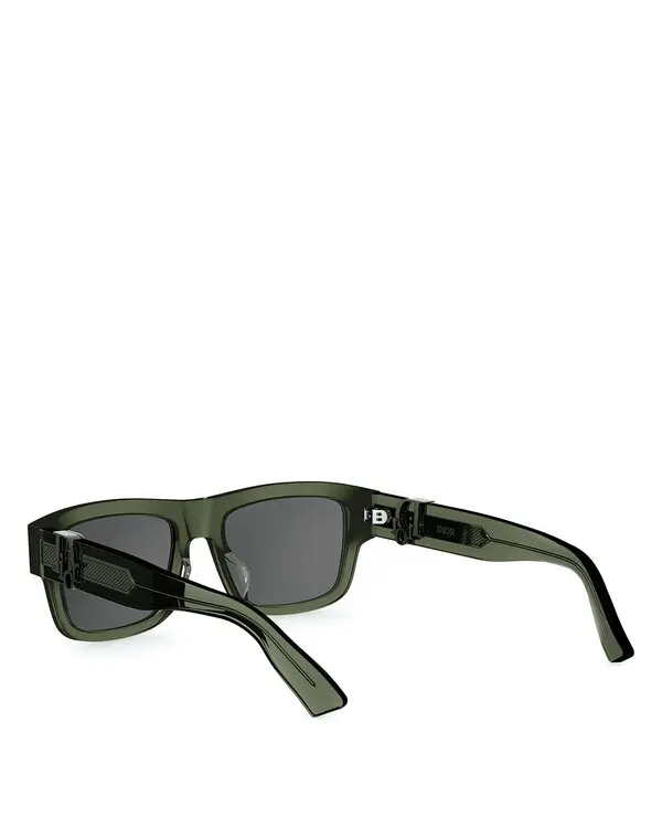 Dior Oblique S3i Rectangle Sunglasses - Green/solid Smoke