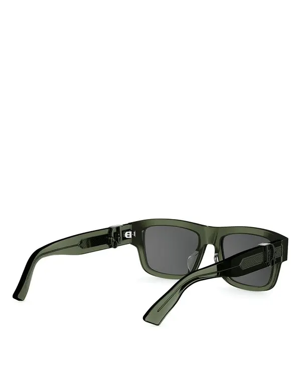 Dior Oblique S3i Rectangle Sunglasses - Green/solid Smoke