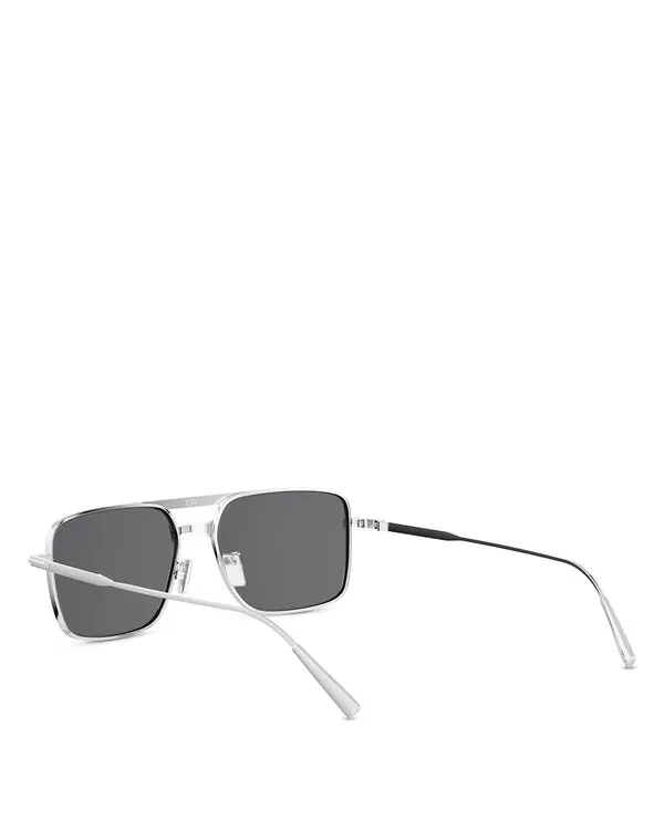 Dior Rectangle Sunglasses 54mm - Silver/gradient Green