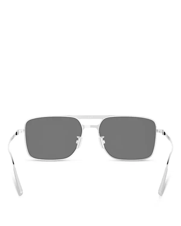 Dior Rectangle Sunglasses 54mm - Silver/gradient Green