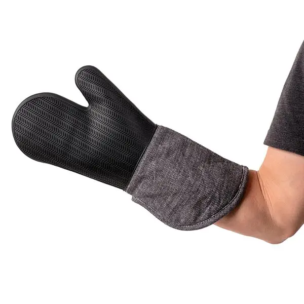 KAF HOME Silicone Oven Mitt - Black