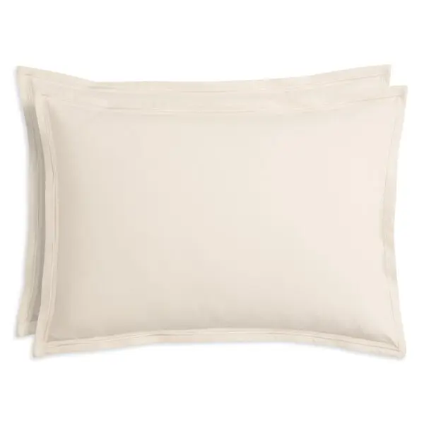 HUDSON PARK COLLECTION Italian Percale Solid Standard Sham Set Exclusive - Vanilla Sky