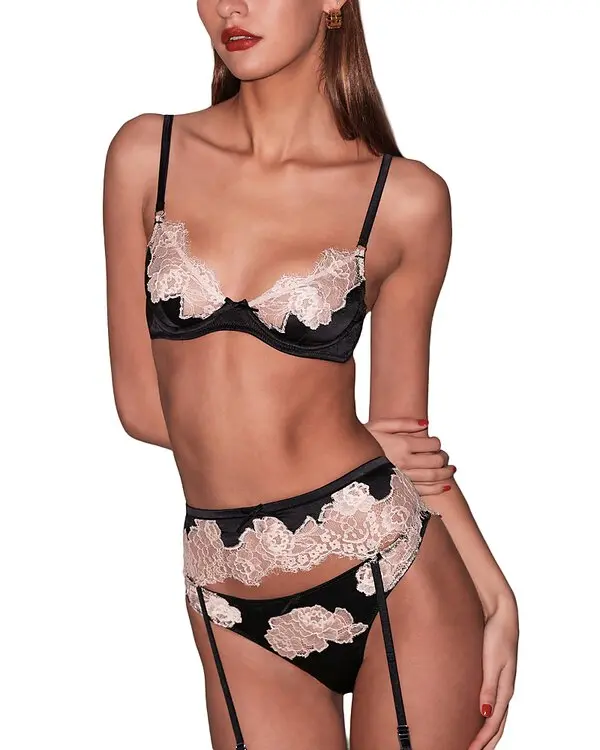Fleur Du Mal Juliet Lace Demi Bra - Black