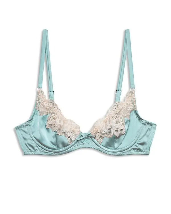 FLEUR DU MAL Juliet Lace Demi Bra - Frosted Mint