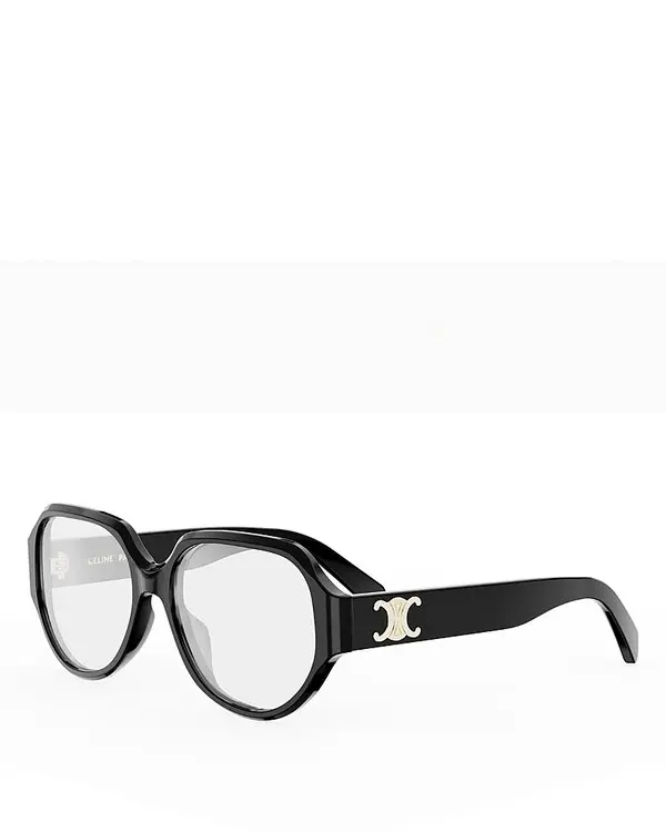 Celine Triomphe Geometric Eyeglasses - Black