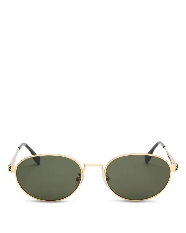 Fendi Sky Oval Sunglasses - Gold/solid Green