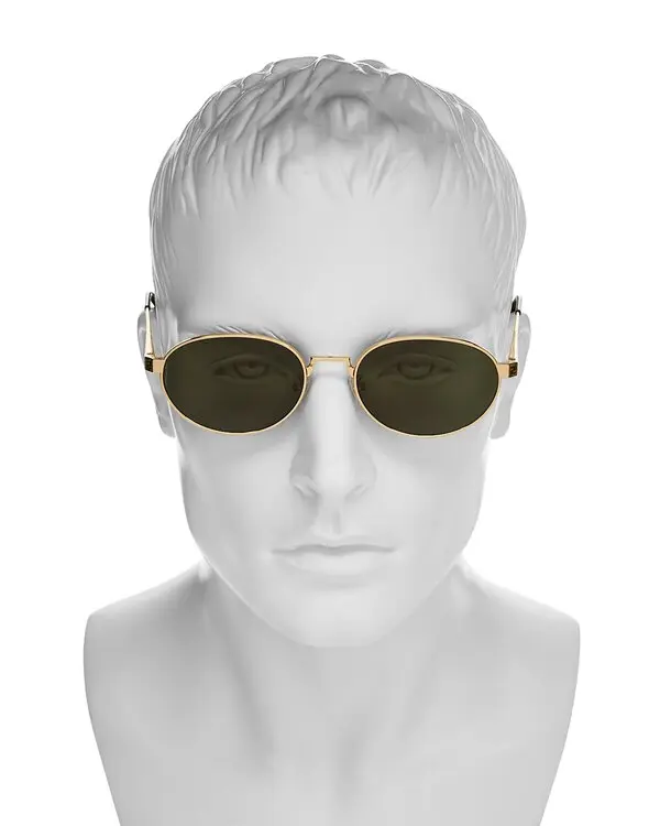 Fendi Sky Oval Sunglasses - Gold/solid Green