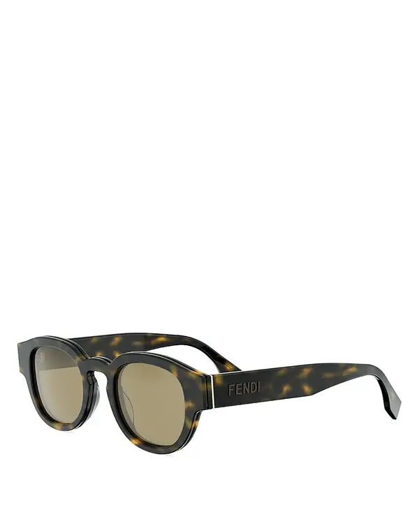 Fendi Signature Pantos 48mm Sunglasses - Dark Havana/nicotine
