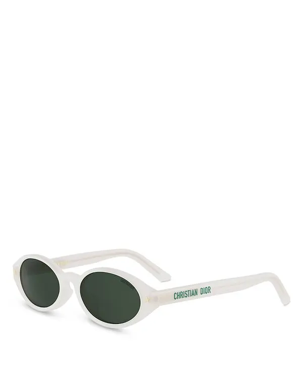 Dior Pacific R1i Oval 54mm Sunglasses - Solid Ivory/solid Green