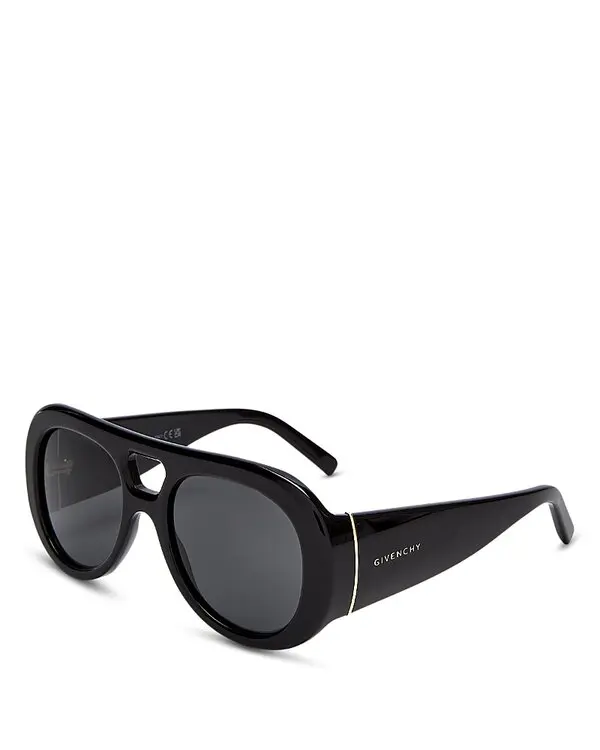 Givenchy Round Frame Sunglasses, 53mm - Black/smoke