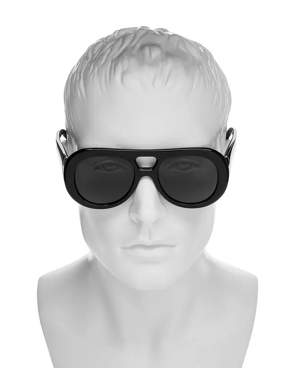 Givenchy Round Frame Sunglasses, 53mm - Black/smoke