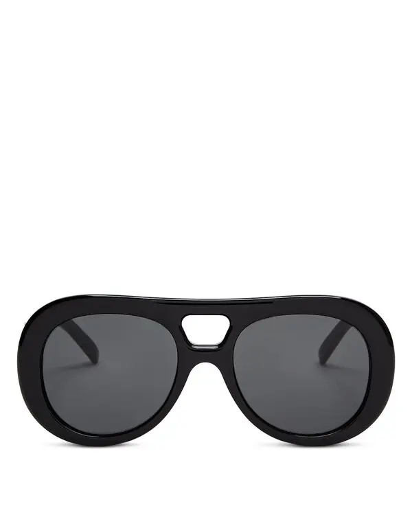 Givenchy Round Frame Sunglasses, 53mm - Black/smoke