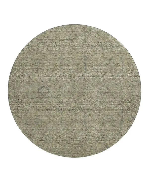 DALYN RUG COMPANY Dalyn Ravenna Washable Rn5 Round Area Rug, 8' X 8 - Khaki