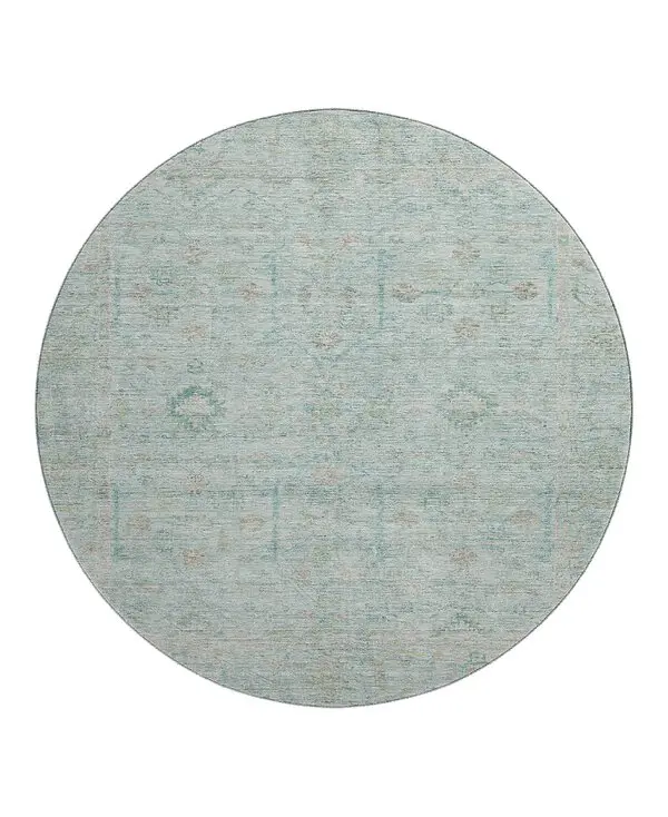 DALYN RUG COMPANY Dalyn Ravenna Washable Rn5 Round Area Rug, 8' X 8 - Sky