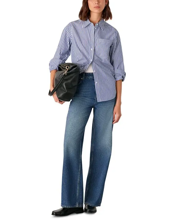 Whistles Relaxed Fit Striped Shirt