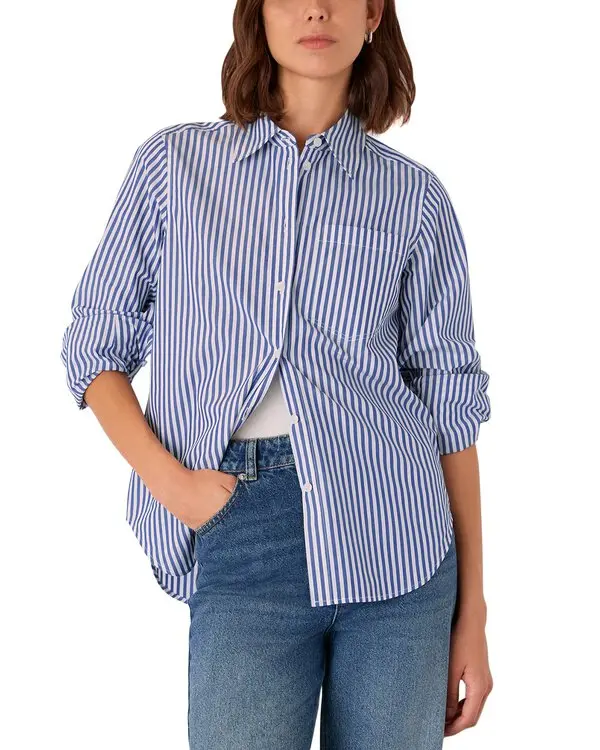 Whistles Relaxed Fit Striped Shirt