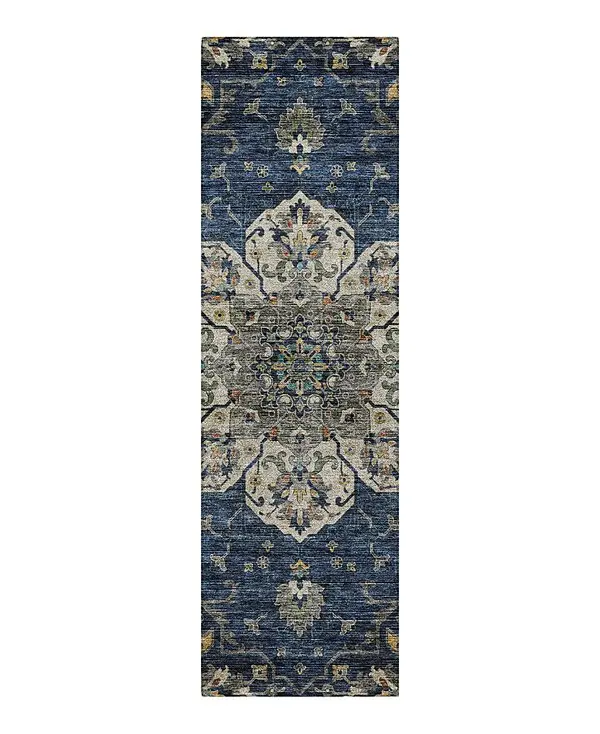 DALYN RUG COMPANY Silk Road Sr6 Runner Area Rug, 2'3x7'6 - Navy