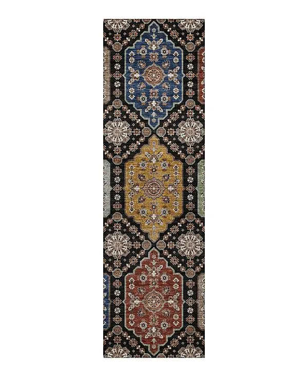 DALYN RUG COMPANY Silk Road Sr7 Runner Area Rug, 2'3x7'6 - Black