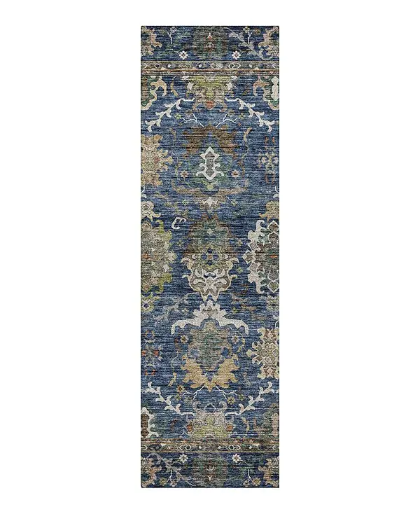 DALYN RUG COMPANY Silk Road Sr8 Runner Area Rug, 2'3x7'6 - Navy