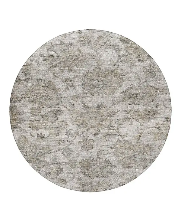 DALYN RUG COMPANY Silk Road Sr2 Round Area Rug, 8'0x8'0 - Ivory/gray