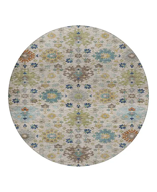 DALYN RUG COMPANY Silk Road Sr3 Round Area Rug, 8'0x8'0 - Ivory