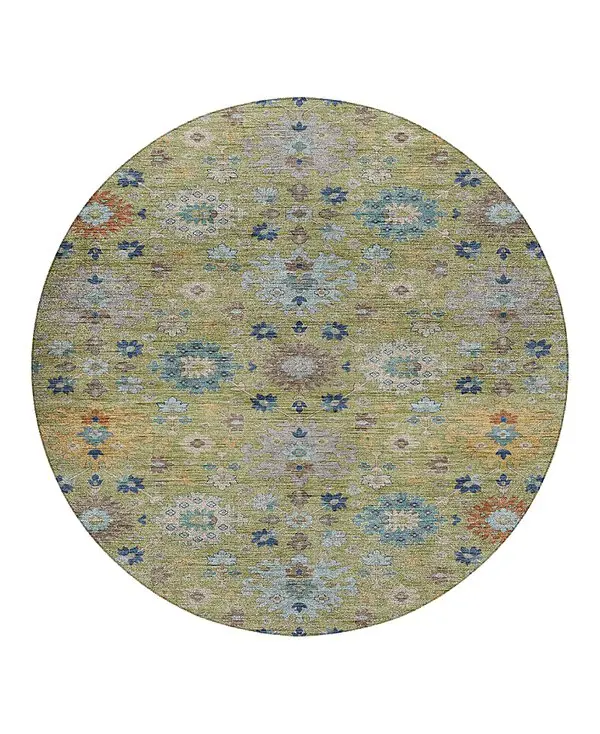 DALYN RUG COMPANY Silk Road Sr3 Round Area Rug, 8'0x8'0 - Moss
