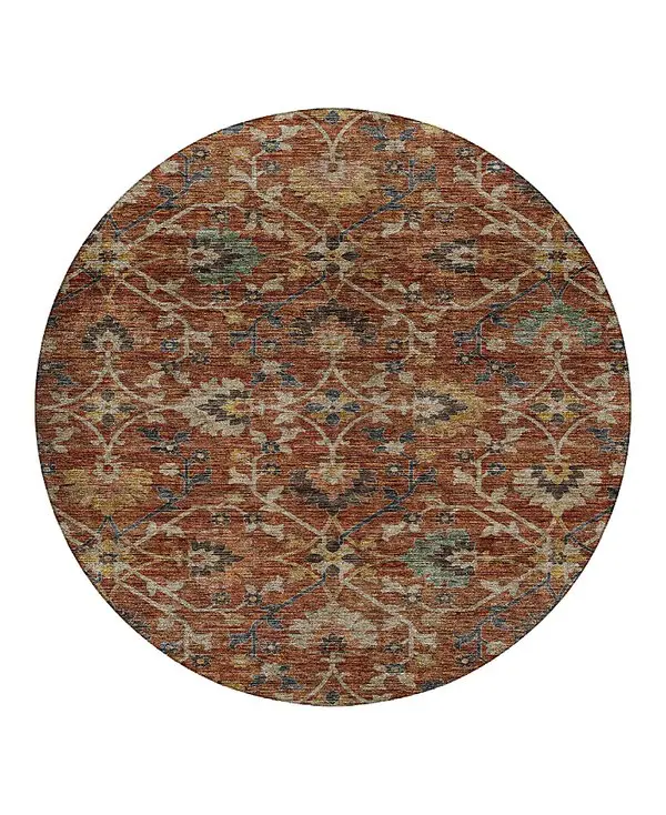 DALYN RUG COMPANY Silk Road Sr4 Round Area Rug, 8'0x8'0 - Clay