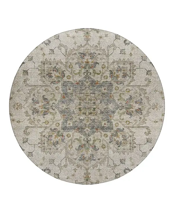 DALYN RUG COMPANY Silk Road Sr6 Round Area Rug, 8'0x8'0 - Ivory