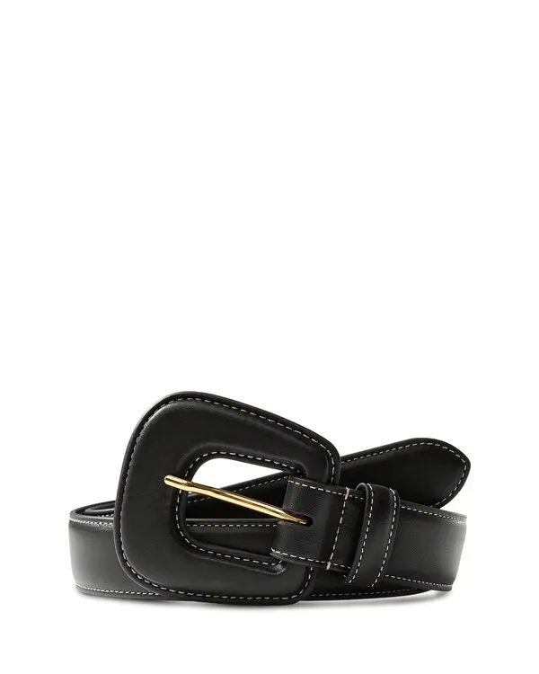 Veronica Beard Elsy Leather Belt - Black