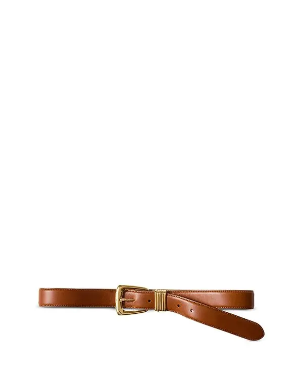 Veronica Beard Arch Leather Belt - Hazelwood