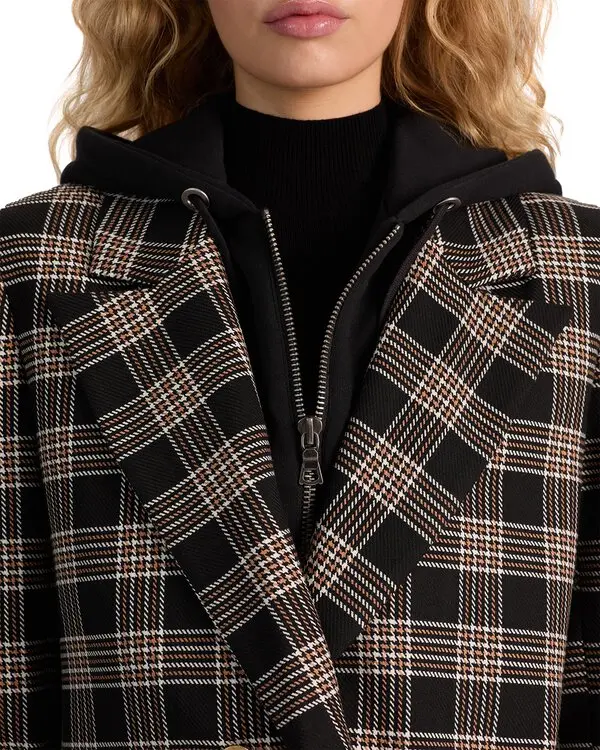 Alice + Olivia Plaid Double-breasted Blazer