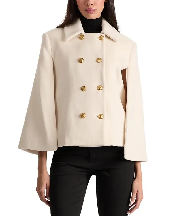 Alice + Olivia Reynalda Cape Jacket - Off White
