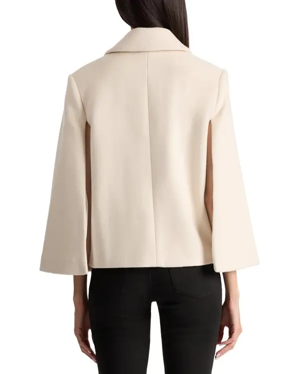 Alice + Olivia Reynalda Cape Jacket - Off White