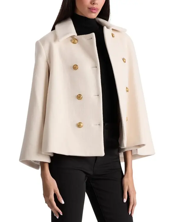Alice + Olivia Reynalda Cape Jacket - Off White