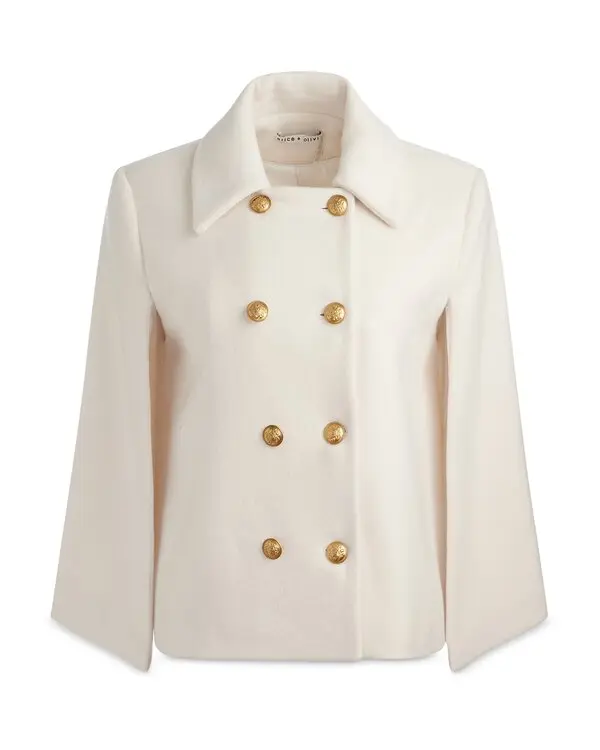 Alice + Olivia Reynalda Cape Jacket - Off White