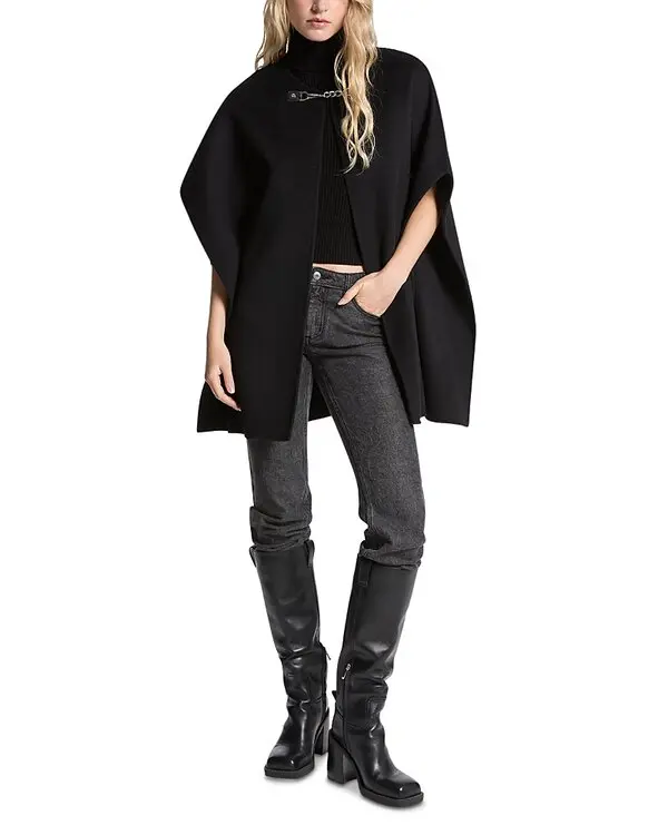 Michael Kors Double Faced Cape - Black