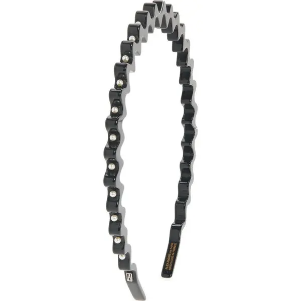 Alexandre De Paris Imitation Pearl Headband - Black